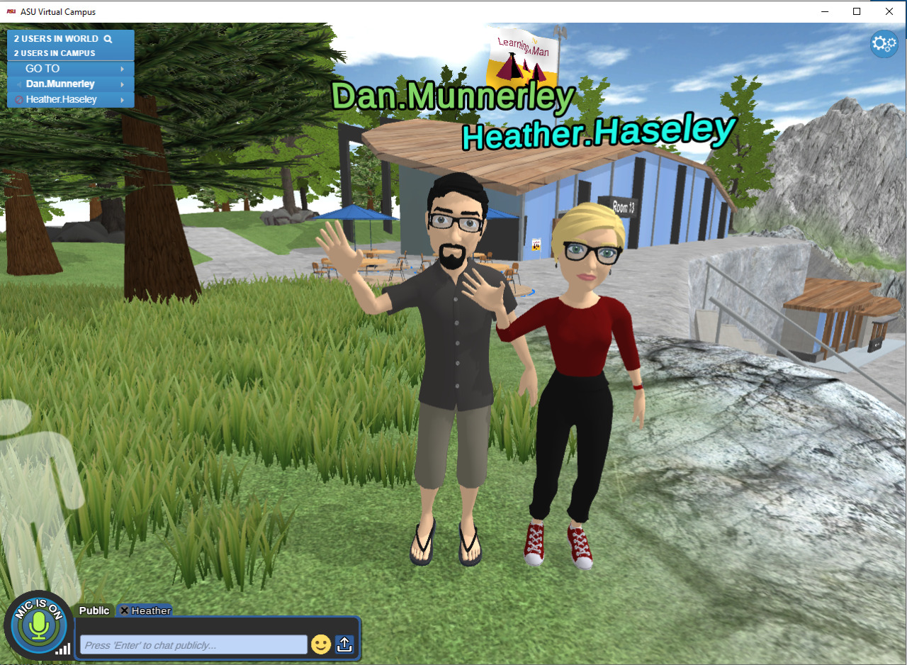 Arizona State University, Virtual Campus in Virbela – Dan Munnerley